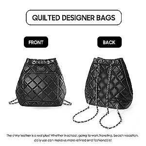 BBCREAT Multi-function Quilted Bag, Women Fashion Cute Shoulder Crossbody Handbag Waterproof Backpack Purse for Travel,Work