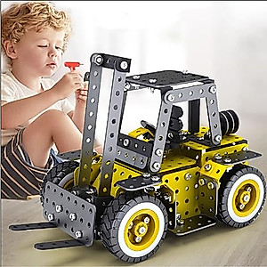 Wuba 3D Metal Puzzle, Engineering Forklift Truck Model, Steampunk Metal Model Kits, Brain Teasers, Birthday Gifts for Adult&Kids (370PCS)