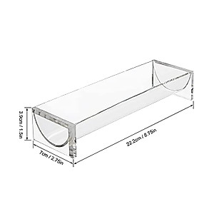 KVMORZE Clear Cracker Serving Tray, Transparent Macaron Display Tray, Rectangular Cracker Holder for Serving Trays, Food Display Cracker Serving Tray Stand for Home, Party, Events, U Shape