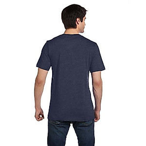 Bella + Canvas Unisex Jersey Short-Sleeve V-Neck T-Shirt XL HEATHER NAVY