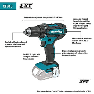 Makita XT510SM 18V LXT® Lithium-Ion Cordless 5-Pc. Combo Kit (4.0Ah)