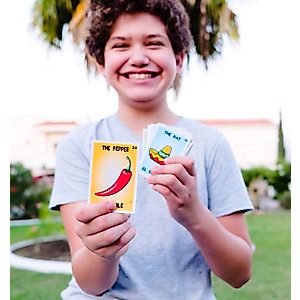 Mexican Bingo Game Kit - Bilingual Game for 10 Players - Includes 1 Deck of Cards and Boards - with 140 Bingo Chips - for The Entire Family - Great for Learning Spanish