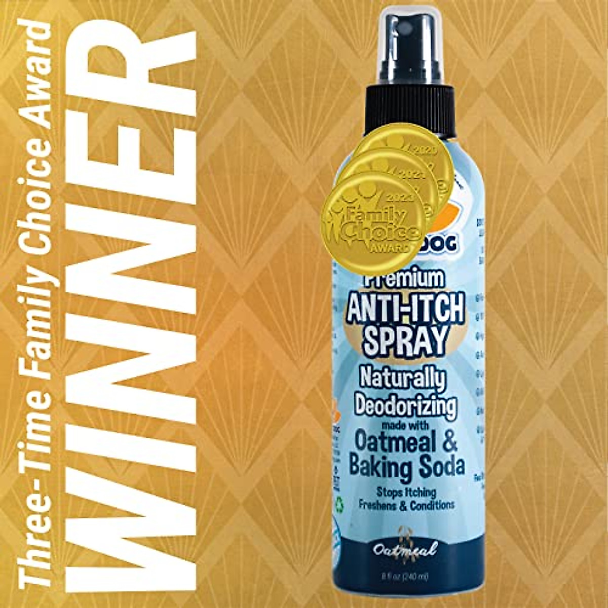 Anti Itch Oatmeal Spray for Dogs and Cats | 100% Natural Soothing Relief for Dry, Itchy, Bitten or Allergy Damaged Skin Treatment | Professional Quality