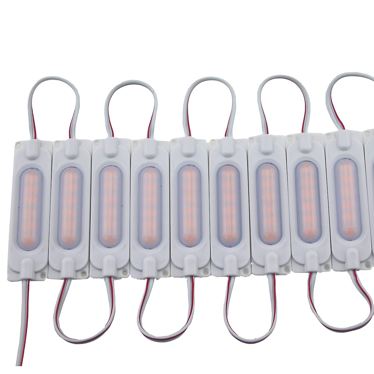 REXTiN Super Bright 200pcs 6 LED Module Lights for Letter Sign Advertising Signs 5050 led Sign Lights Waterproof with Tape Adhesive Backside (Warm White)