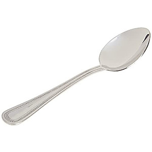 Winco 12-Piece Dots Dinner Spoon Set, 18-0 Stainless Steel, Silver