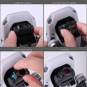 Lens Filter Set Compatible with DJI Mini 2/Mavic Mini/Mini SE/Mini 2 SE Accessories 6Pcs Filter Combo Multi Coated Filters Camera Lens (CPL MCUV ND4 ND8 ND16 ND32)