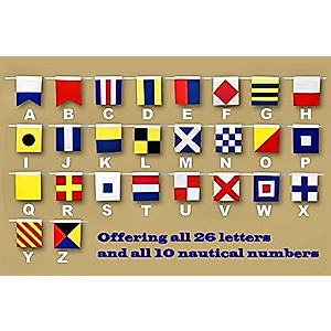 Hampton Nautical Letter F Nautical Cloth Alphabet Flag, Letter C