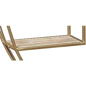 Signature Design by Ashley Elettra Modern Multi-Purpose Chic Wall Shelf, Gold Finish