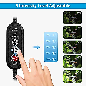 NICREW Submersible RGB Aquarium Light, Underwater Fish Tank Light with Timer Function, Multicolor LED Light with Remote Controller, 15 Inches