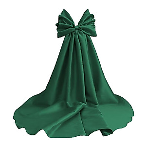 Mouccy 2M Green Detachable Capes for Wedding Dresses 2023 Satin Bridal Cloak with Bow Sleeves Removable Train Bride Accessories