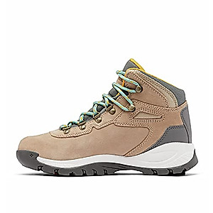 Columbia womens Newton Ridge Plus Waterproof Amped Boot Hiking Shoe, Oxford Tan/Dusty Green, 7 Wide US