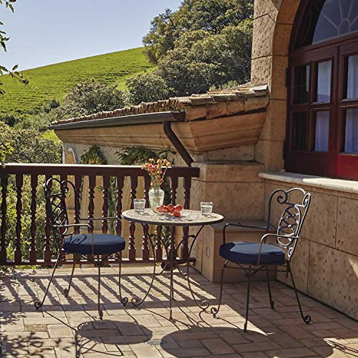 Classic Accessories Montlake FadeSafe Water-Resistant 59 x 18 x 3 Inch Outdoor Bench/Settee Cushion, Patio Furniture Swing Cushion, Heather Indigo Blue, Patio Loveseat Cushion