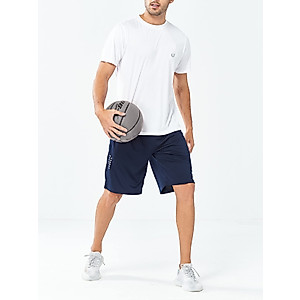 NORTHYARD Men's 10" Athletic Basketball Shorts Workout Gym Quick Dry Shorts Lightweight Mesh Training Shorts for Men Exercise Navy