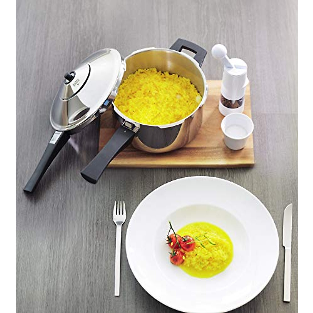 Kuhn Rikon Adjustable Ratchet Grinder with Ceramic Mechanism for Salt, Pepper and Spices, 8.5 x 2.25 inches, Black