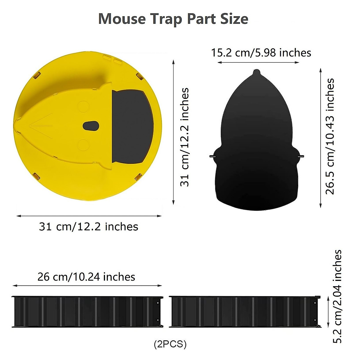 Mice Mouse Trap Bucket Flip Lid,Mouse Trap Bucket Indoor Outdoor,Humane Mouse Trap,Mouse Trap Bucket Lid Auto Reset | 5 Gallon Bucket Compatible | Mouse Rats Trap Bucket Lid(2Packs) 01116fx
