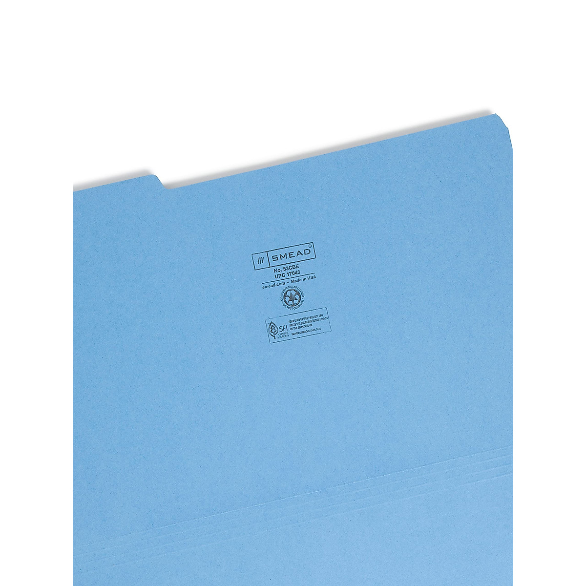 Smead Colored File Folder, 1/3-Cut Tab, Legal Size, Blue, 100 per Box (17043)