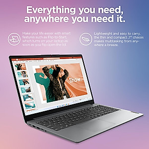 Lenovo IdeaPad 1 Silver Slim Laptop Intel Processor N4020 up to 2.8Ghz 4GB DDR4 128GB SSD 14in FHD LED HDMI Win 11 Webcam (LE14-Renewed)