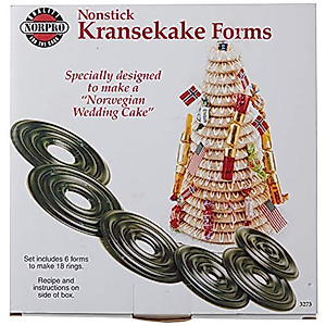 Norpro Cake Forms Nonstick Kransekake Norwegian Dessert Ring Tower New