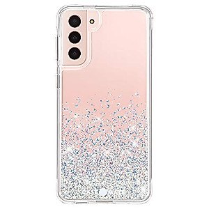 Case-Mate Samsung Galaxy S21 Case - 6.2" Twinkle Ombre Stardust - 10ft Drop Protection with Wireless Charging - Luxury Bling Glitter Case for S21 5G - Anti Scratch, Shock Absorbing Materials