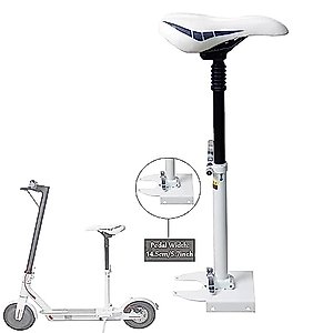 WELLSTRONG Electric Scooter Folding seat Universal seat Free Punch Saddle seat Replacement for Mijia M365,White