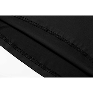 Kindcall Black Long Sleeves Thermal Shirts for Women Turtleneck Dark Academia Clothing Turtle Neck Athletic Casual Tops (Black Medium)