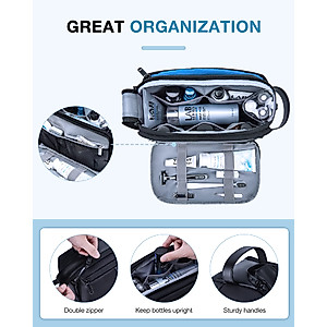 BAGSMART Toiletry Bag for Men, Large Travel Toiletry Organizer, Dopp Kit Water-resistant Shaving Bag for Toiletries Accessories - Black