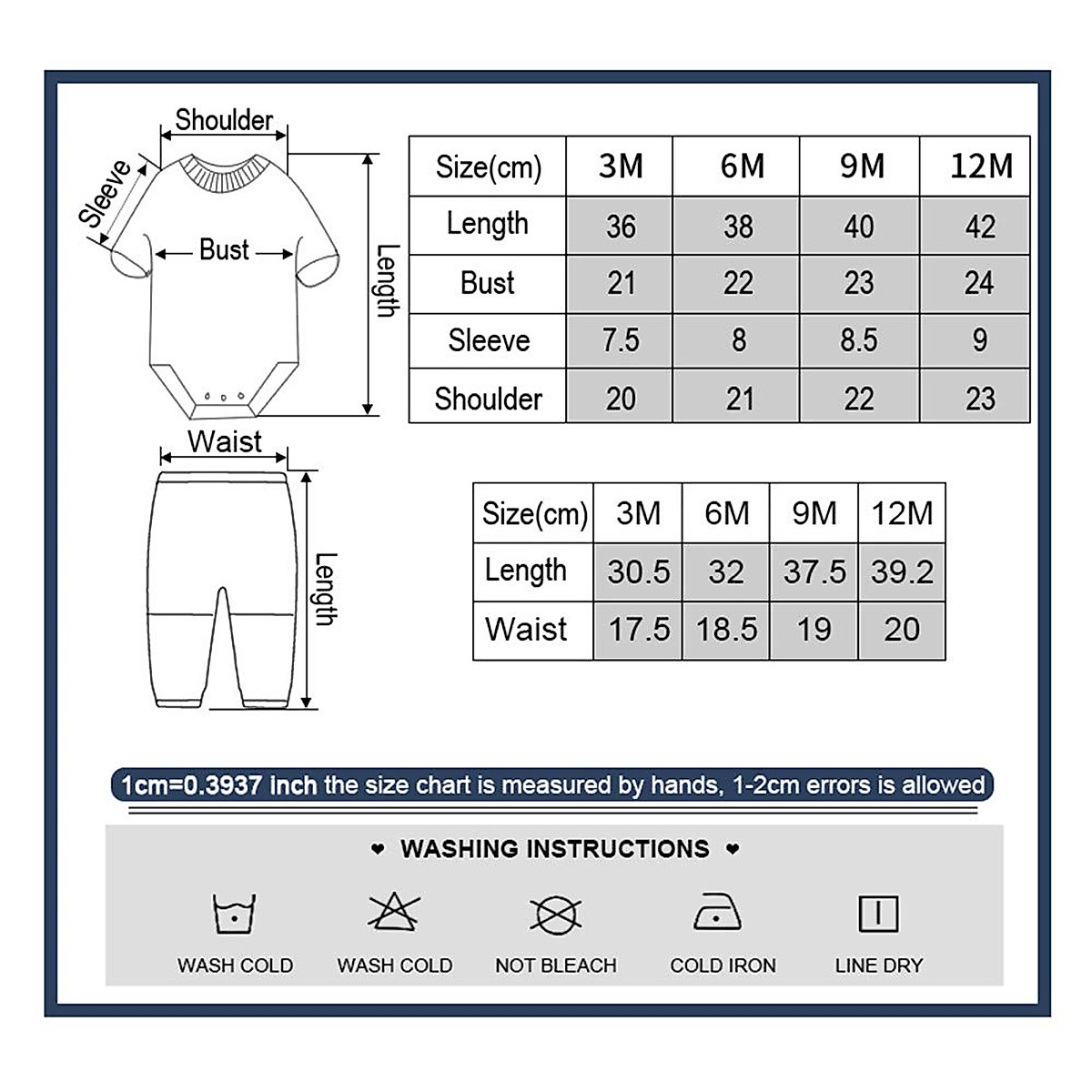 Kiddiezoom Baby Layette Set Baby Boys' 9-Piece Bodysuits Pants Set Toddler Girl Boy Unisex Baby Gift Sets
