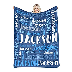 Dr.TOUGH Personalized Blanket for Kids Adults Name Blanket Personalized Throw Blanket Flannel Customized Blanket for Christmas Birthday Gifts
