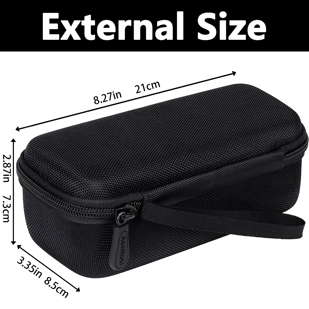 Aenllosi Hard Case Replacement for Andis 04710/04603/04775 Go Professional Outliner II Square Blade Trimmer (only case) Black