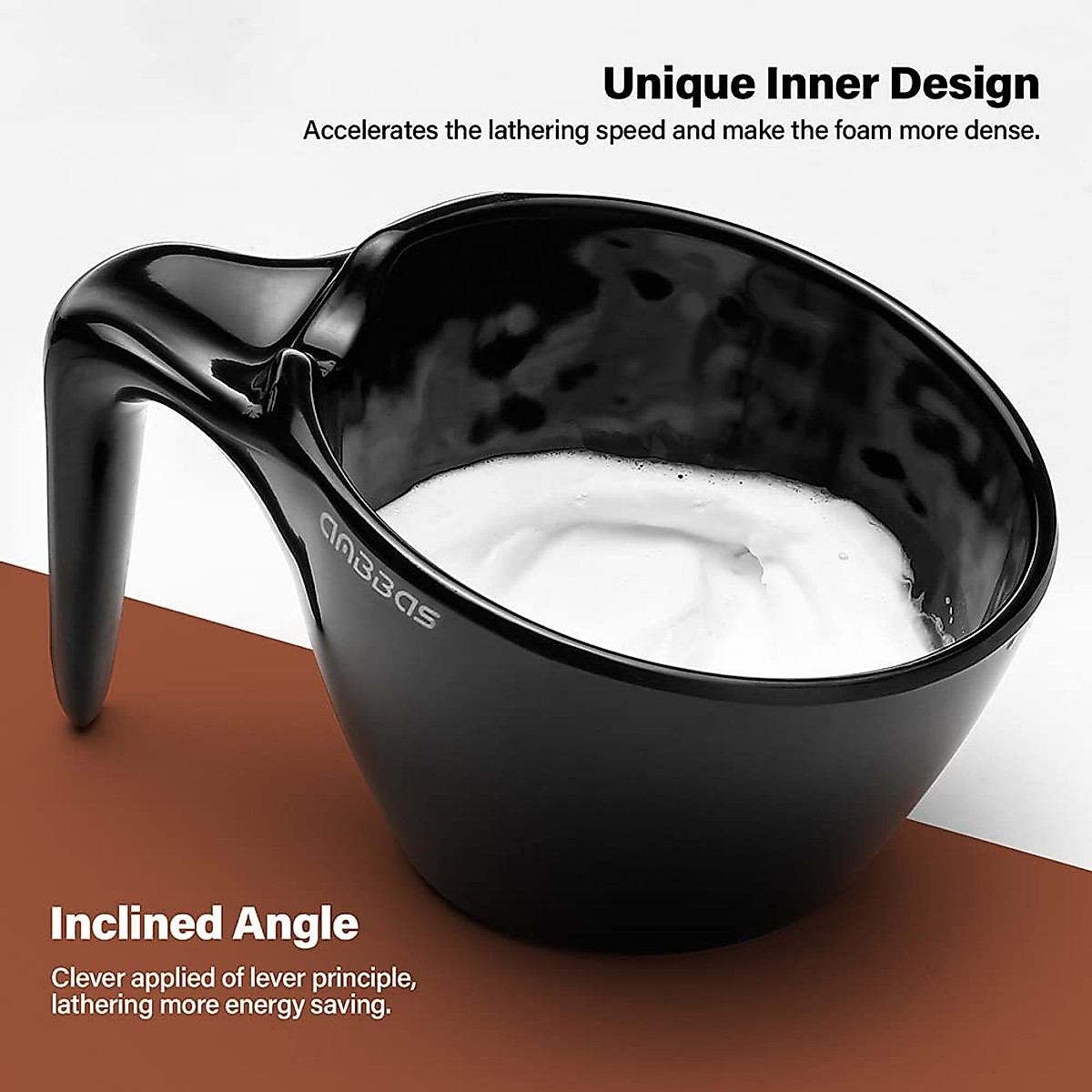 Anbbas Badger Hair Shaving Brush with 100G Shaving Soap Bar and Upgrade Lathering Way-POP Mug A5 Melamine,Foaming Set for Men Wet Shave,Women Girls Hair Removal