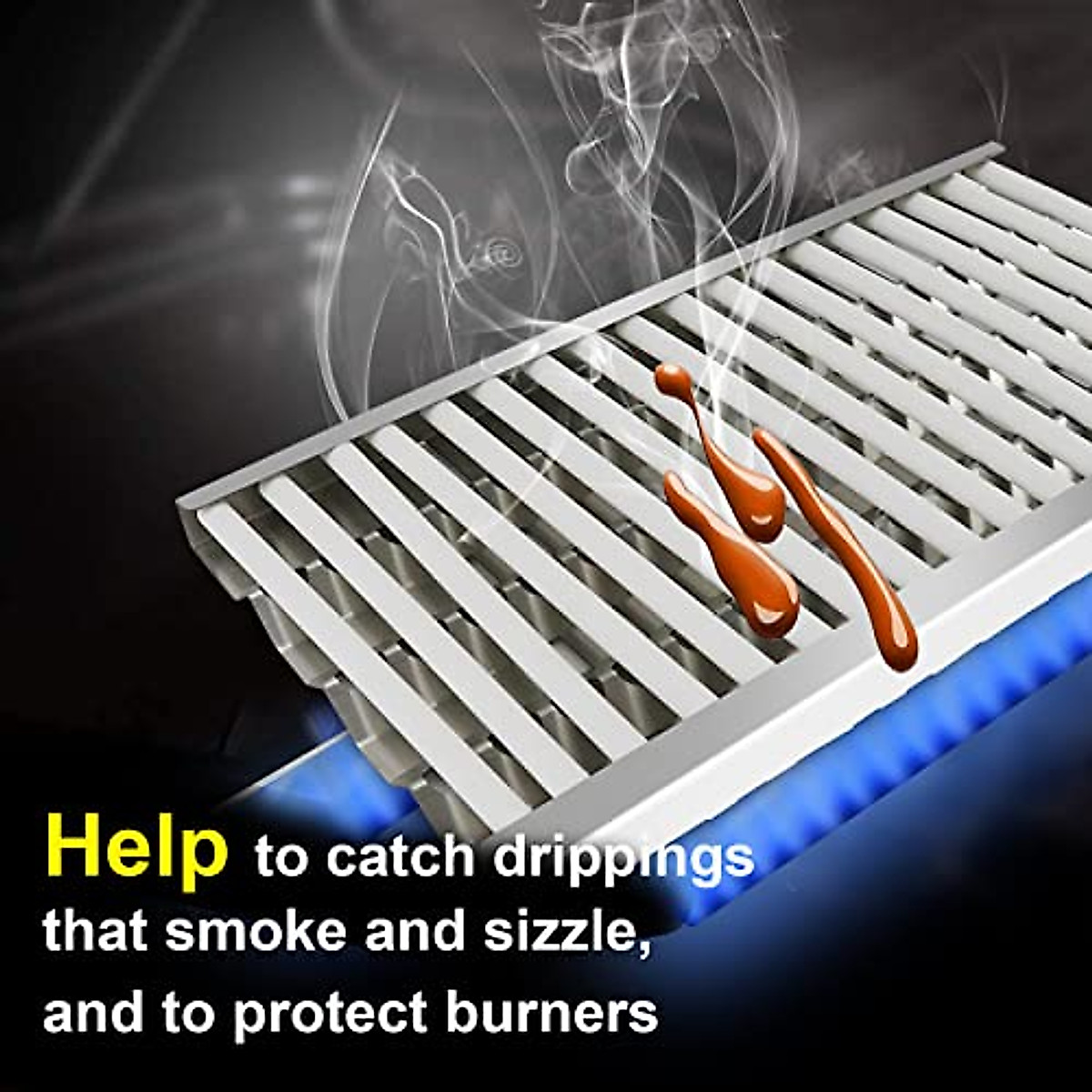 Plowo DCS Radiant Tray, Ceramic Rod Complete for DCS 27DBQ, 27DBQR, 27DBR, 27DSBQ, 27DSBQR, 27FSBQ, 27FSBQR, 36DBQ, 36DBQAR, 36DBQR, 36EBQAR, 48DBQ Gas Grill, Stainless Steel Heat Plate, 18 5/8 Inch