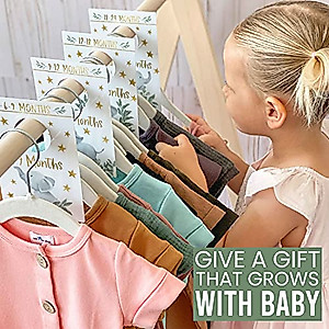 6 Hanger Dividers Baby Closet Size Dividers - Elephant Baby Closet Dividers, Baby Closet Organizer For Nursery Organization, Baby Essentials For Newborn Essentials, Nursery Closet Dividers Girl or Boy