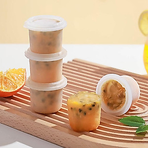 Kichvoe 6pcs Plastic Ice Bucket Ice Making Cup Reusable Shaved Ice Molds Ice Bowl Containers Mold Snow Cone Machine Refillable Making Model with Lid-2.1 * 1.7Inch