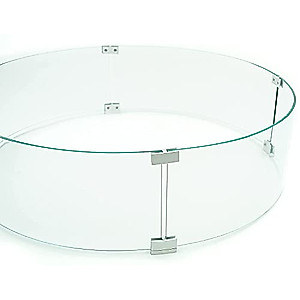 Elementi Metropolis Table Cast Concrete Natural Gas Fire Table, Outdoor Fire Pit Fire Table/Patio Furniture, Canvas Cover & Lava Rock Included with Free AMS Fireplace Wind Guard