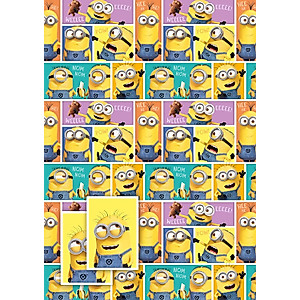 Danilo Despicable Me Wrapping Paper, Despicable Me Gift Wrap 2 Sheets Of Gift Wrap And 2 Gift Tags