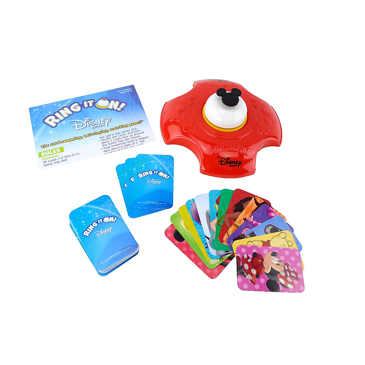 Disney Ring It On! -- The Card-swapping, Bell-Ringing, Matching Game! -- Ages 6+ -- 2-4 Players
