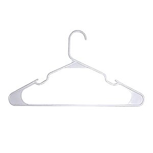 SEDLAV White Hangers Set with Built-in Shoulder Grooves – Reinforced Plastic Edges for Stability and Support, Slim Design, Plastic Smooth Edges for Hanging Thin Strap Shirts, t-Shirts, Blouses