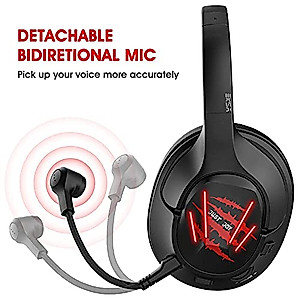 EKSA USB Gaming Headset - 7.1 Surround Sound Headphones with Breathable Earmuffs - Noise Cancelling Mic - Gaming Headphones for PC, PS4, Xbox One S/X, Android