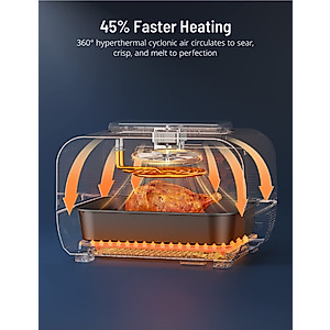 Indoor Grill and Air Fryer Combo, Paris Rhône Electric Indoor Grill Smokeless, 12-in-1 for Grill, Griddle, Slow Cook, Broil, Bake, Crisp, Roast, Dehydrate, Dual Heating Elements, Easy Knob Control