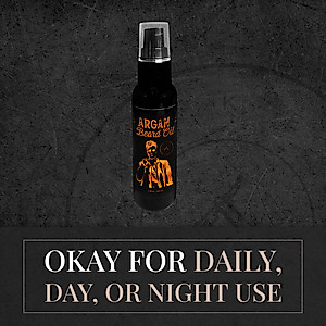Naked Armor Argan Beard Oil - 2 fl oz Organic Beard Oil for Men, All-Natural For a Smoother, Softer, Hydrated Beard, Mens Beard Oil with Coconut Oil, Avocado Oil, Babassu Oil, Made in USA, Great Gift
