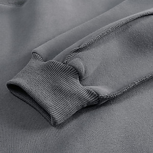 Amazhiyu Women Cropped Sweatshirt Long Sleeves Pullover Fleece Crop Tops Ash, Medium