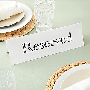 Place Cards - 60-Pack Large Tent Cards, Blank Foldover Table Placecards, Seat Assignment for Wedding, Holiday Dinner, Restaurant Reservation, Laser and Inkjet Printer Friendly, 3.5 x 11 Inches