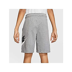 Nike Boy's Sportswear Club + HBR Fleece Shorts (Big Kids) Carbon Heather/Smoke Grey XL (18-20 Big Kid)