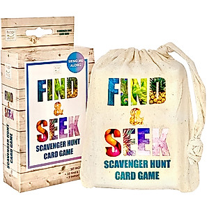 Hapinest Find and Seek Scavenger Hunt Outdoor Indoor Card Game for Kids