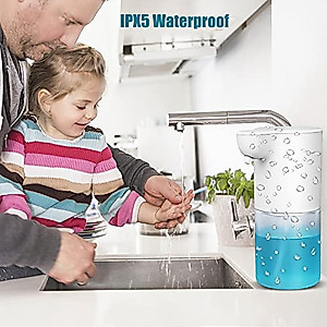 GVsmart Automatic Soap Dispenser, 11.8oz. Touchless Foaming Soap Dispenser, 4-Level Adjustable Foam Volume, Rechargeable Hand Free Soap Pump with Sensor, Dish Soap Dispenser for Kitchen, Bathroom