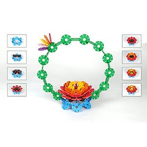 LMI LOVE MORE IDEA Building Blocks Interlocking Plastic 500 Piece Stem Set Alternative Building Educational Toys for Both Boys and Girls 3+ Years Old (Flakes 1.3in-500pcs)