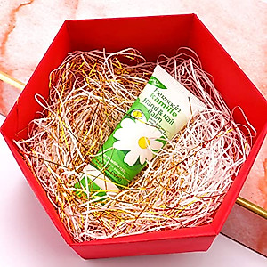 Zwish 1LB Basket Filler Iridescent Film PP Hamper Shreds Paper Shredded Crinkle Confetti for fo Gift Basket, Bags Packaging Filling-White & Gold