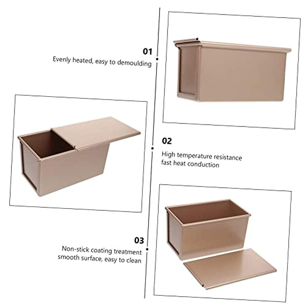 UPKOCH 1pc Toast Box French Toast Silicone Mini Loaf Pan Banana Bread Pan Loaf with Cover Kitchen Baking Tool Oven Toaster Pan Toast Baking Pan Bakeware Supply Bakery Supply Bakeware Tray