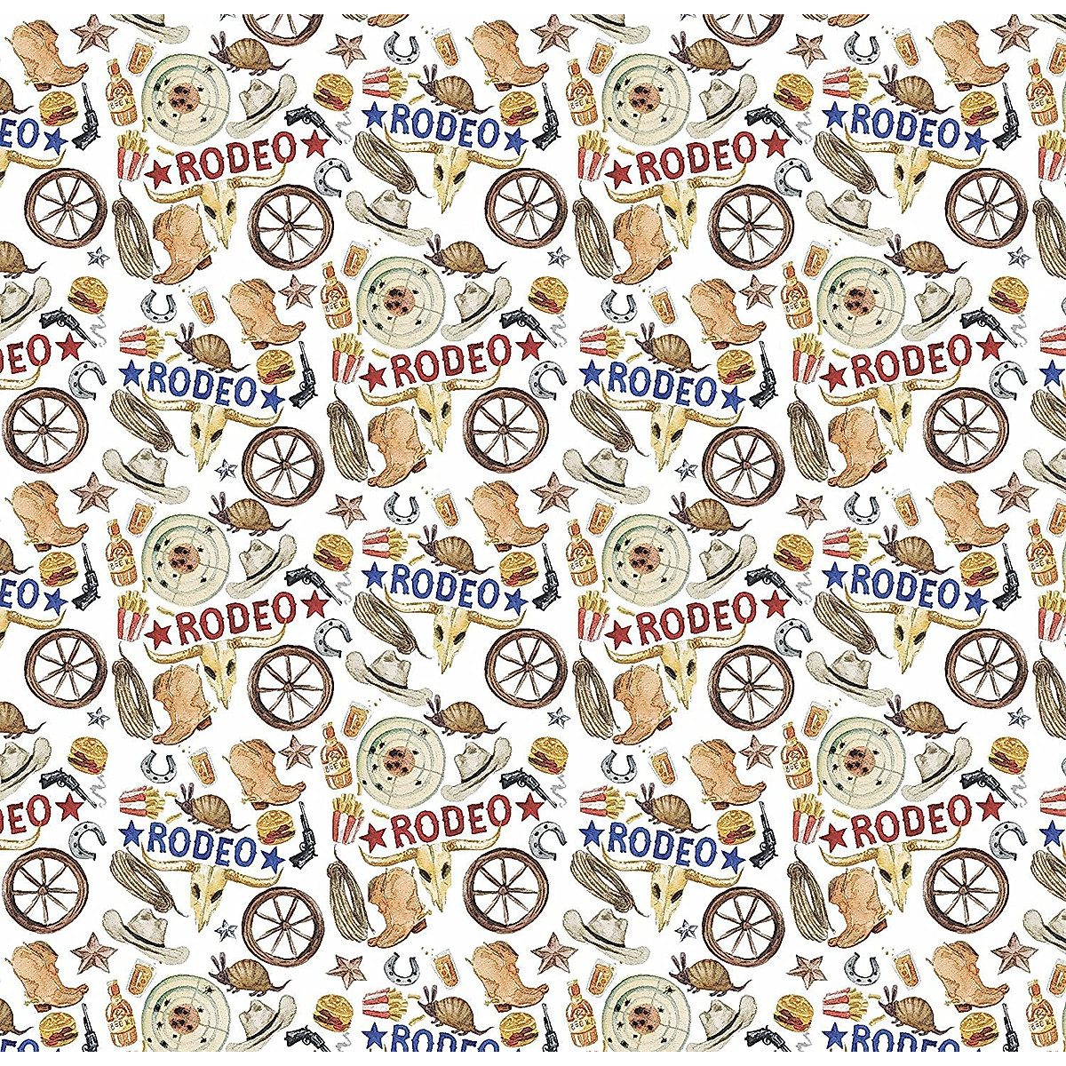 Stesha Party Western Wrapping Paper Rodeo Gift Wrap - Folded Flat 30 x 20 Inch (3 Sheets)