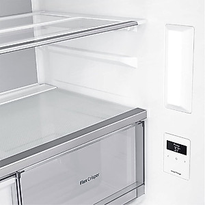 SAMSUNG 23 Cu Ft Smart Counter Depth 4-Door Flex Refrigerator w/ AutoFill Water Pitcher, Dual Ice Maker, Energy Star Certified, RF23A9071SR/AA, Fingerprint Resistant Stainless Steel